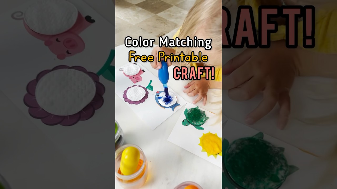 Such a fun way to learn colors! Free printable linked in description. #kidsactivities