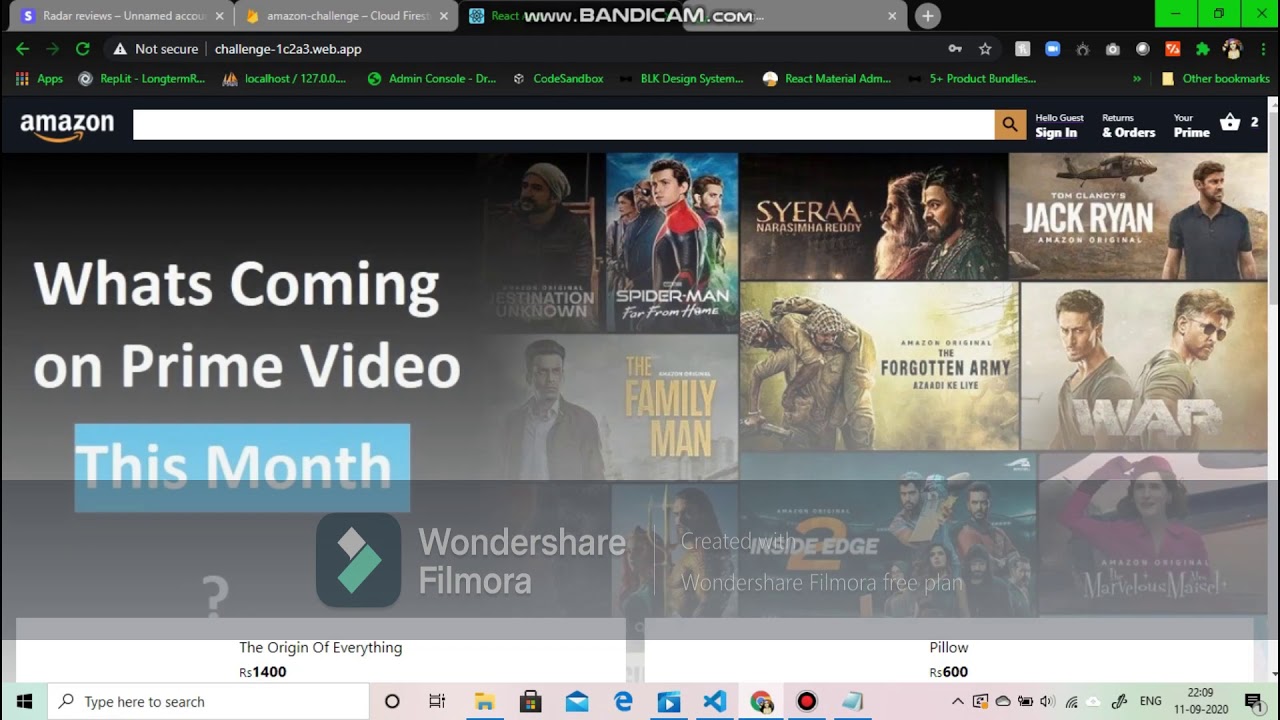 Amazon clone with react js, node js , firebase with source code