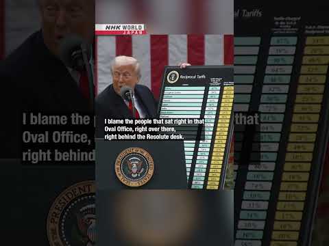 Trump unveils sweeping tariffs, Japan to face 24% levyーNHK WORLD-JAPAN NEWS #shorts
