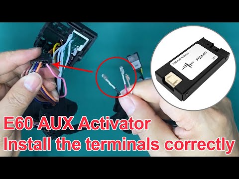 How to connect the red, white and black terminals of the E60 activator?