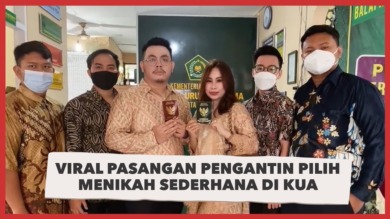 Nggak Pakai Gengsi, Viral Pasangan Pengantin Pilih Menikah Sederhana di KUA Ini Banjir Pujian Wargan