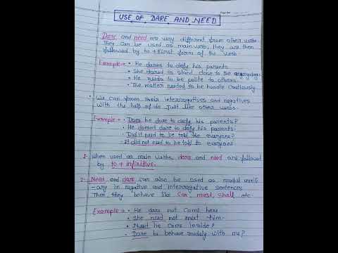 Modal verbs Dare And Need Grammar Rules #shorts