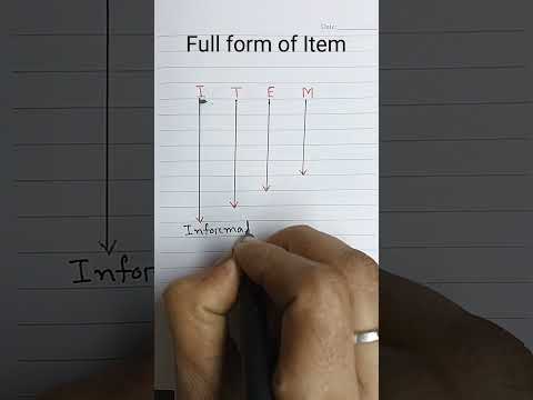 Full form of Item# reels# shorts# ytshorts# online# education# simple English with pranay# learning#