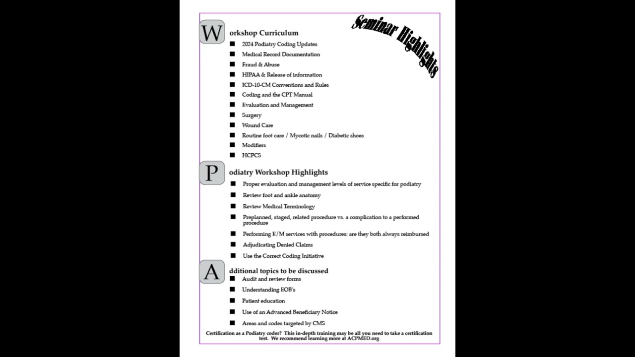 Podiatry Coding 2025 Updates