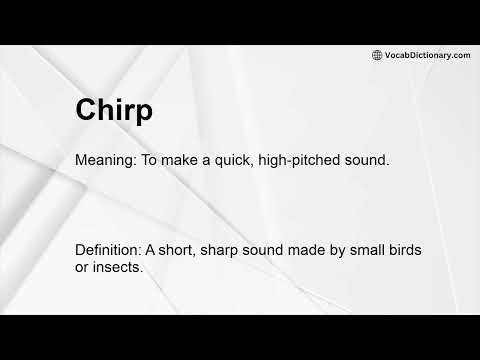 Chirp Meaning