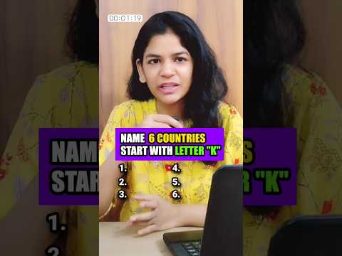 Name 6 Countries Starting with Letter 'K' #shorts #countryquiz #quizgames #guessinggame #quiz #yt .