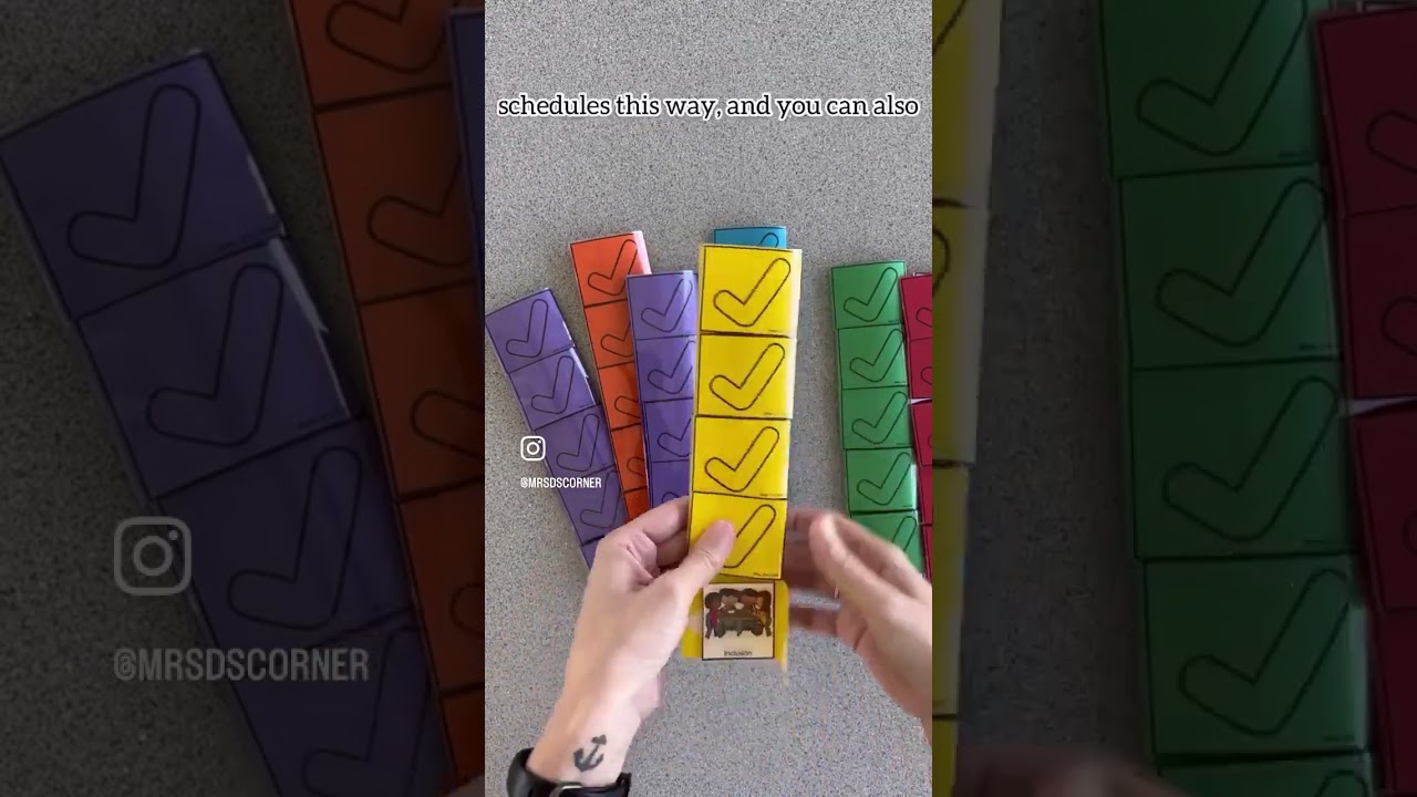 Free Flip Template for Visual Schedules | Mrs Ds Corner