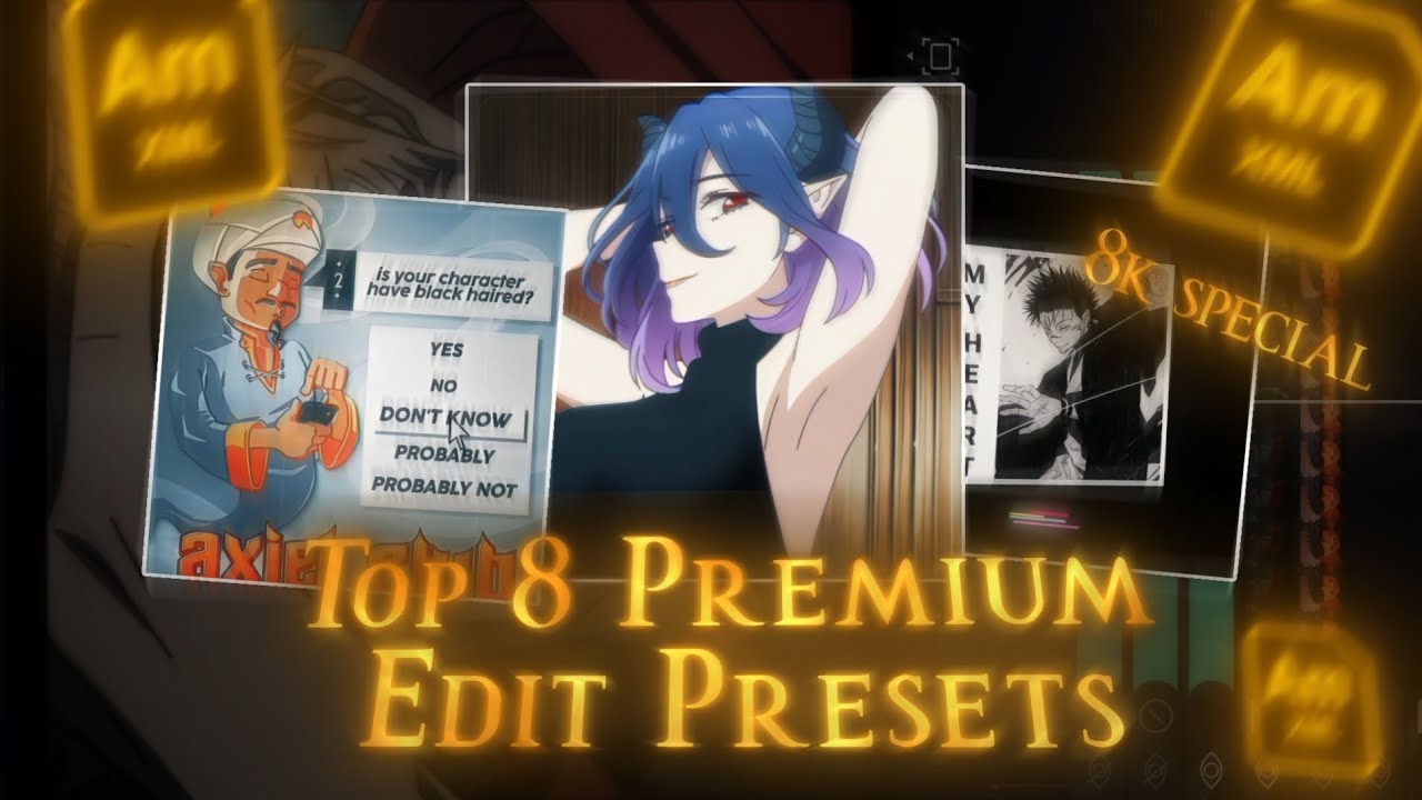 TOP 8 PREMIUM ALIGHT MOTION PRESETS