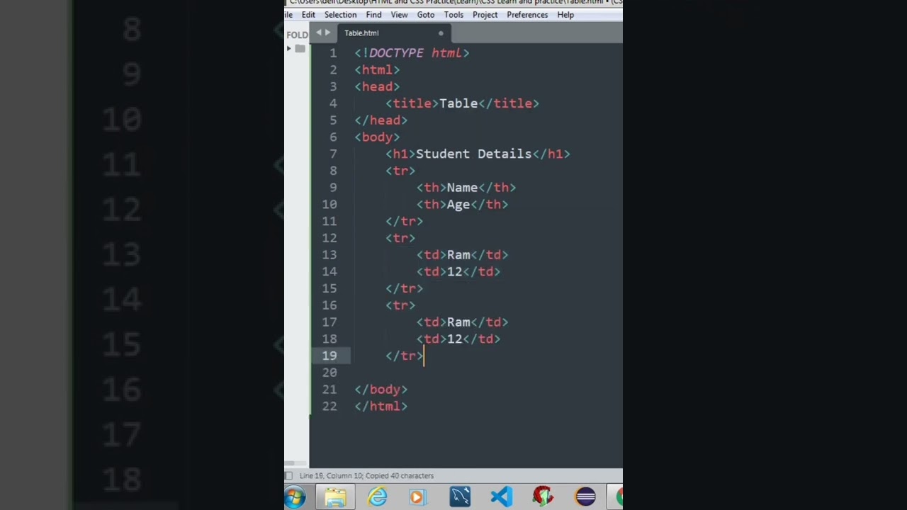 How do you create a table in HTML?To create table in HTML,