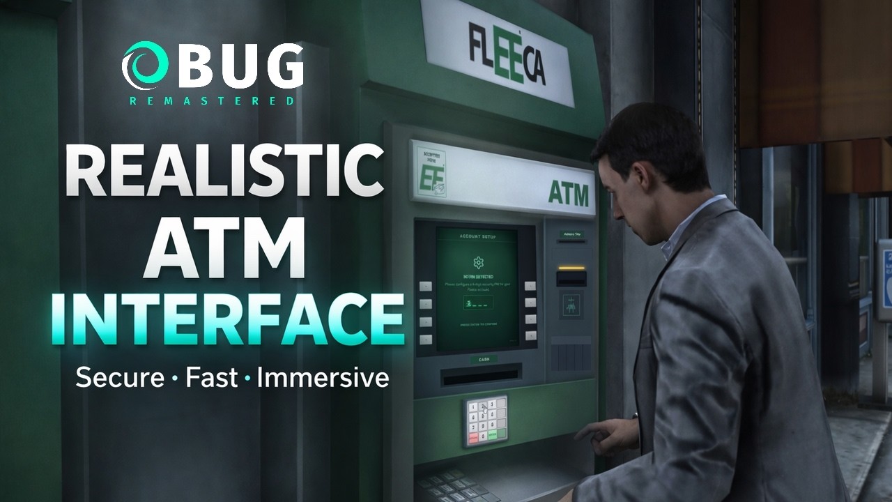 FiveM Realistic ATM Script | PIN System, Deposits, Withdrawals & Banking UI