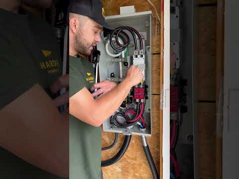 Generac Service Entrance Rated 200 Amp Transfer Switch #electrician #generac #generator #bluecollar