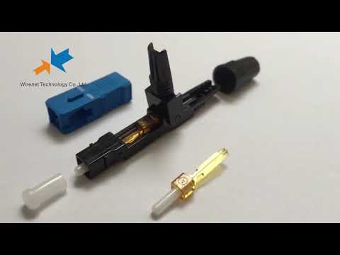 How to use FTTH fiber optic cable field terminate sc fast connector
