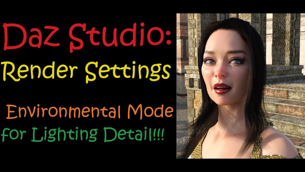 Daz Studio: RENDER SETTINGS: Environmental Mode
