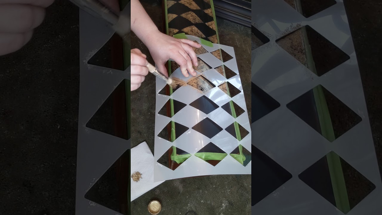 Creating an old world look with a touch of whimsy using a harlequin pattern