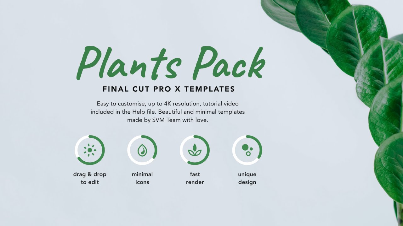 Plants Pack - Final Cut Pro X Templates