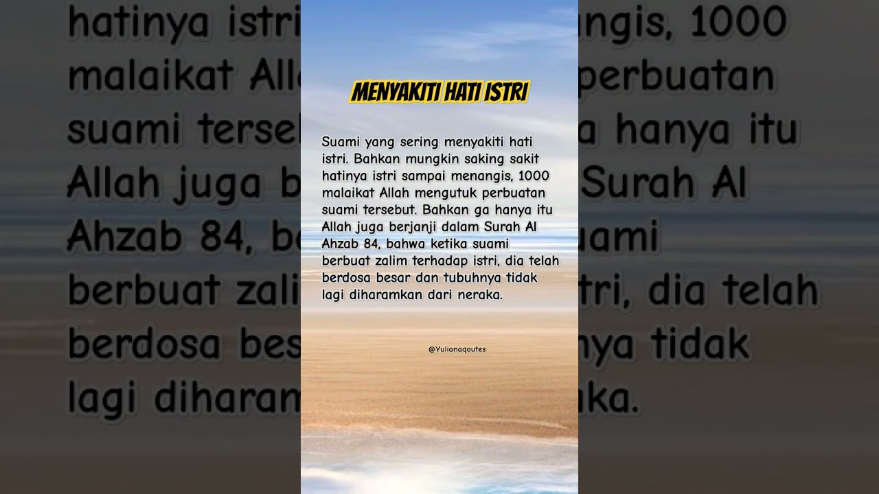 MENYAKITI HATI ISTRI#quotes #istri #motivation #insfiratif #feedshorts