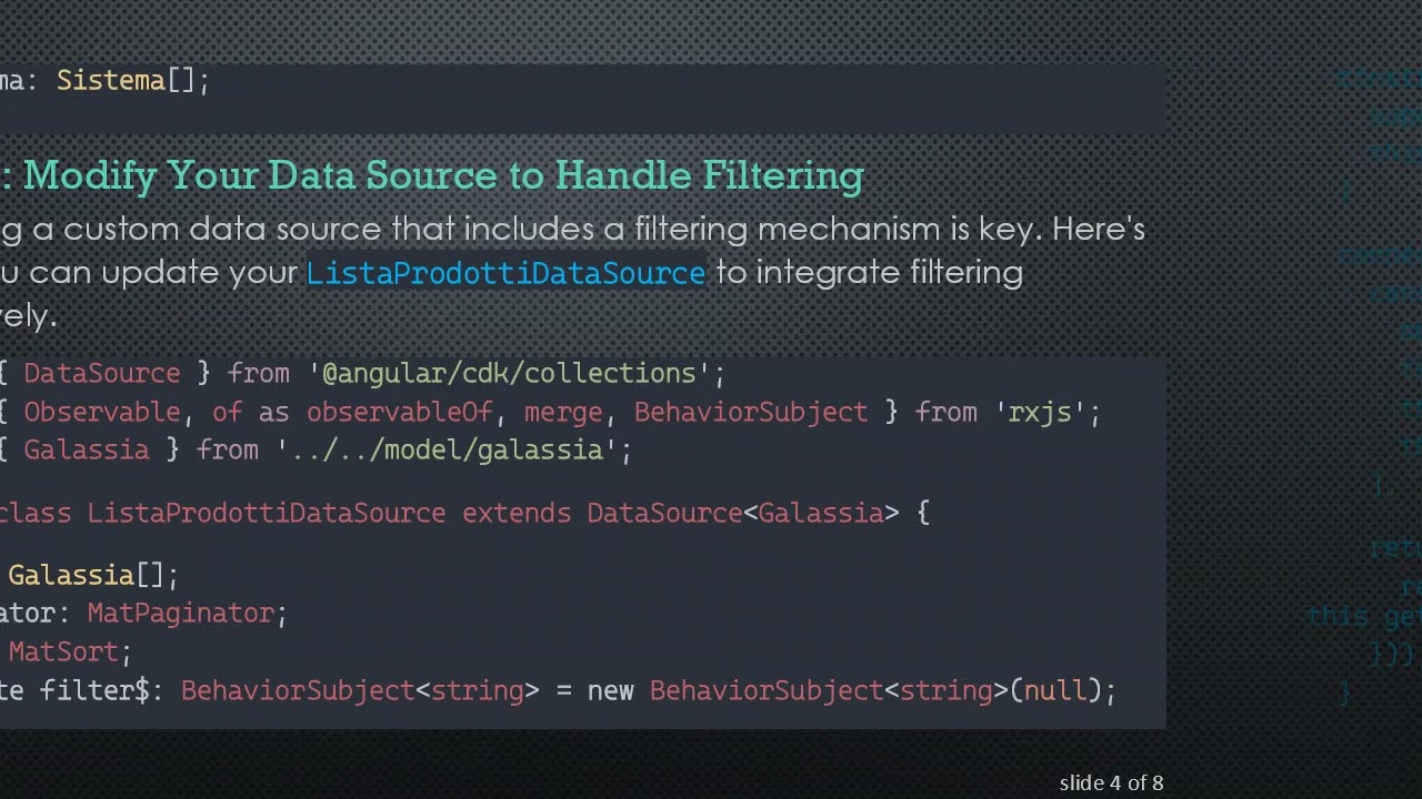 Implementing Filtering in Your Own DataTable in Angular