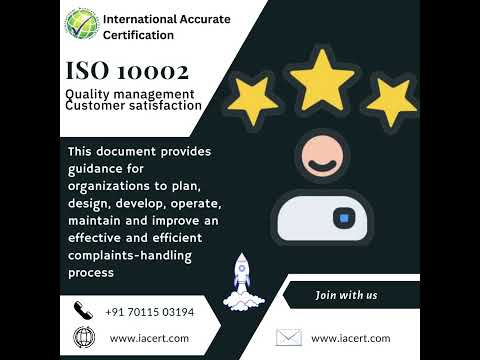 ISO 10002 2018 Certification, ISO 10002 2018 Certification Service in India