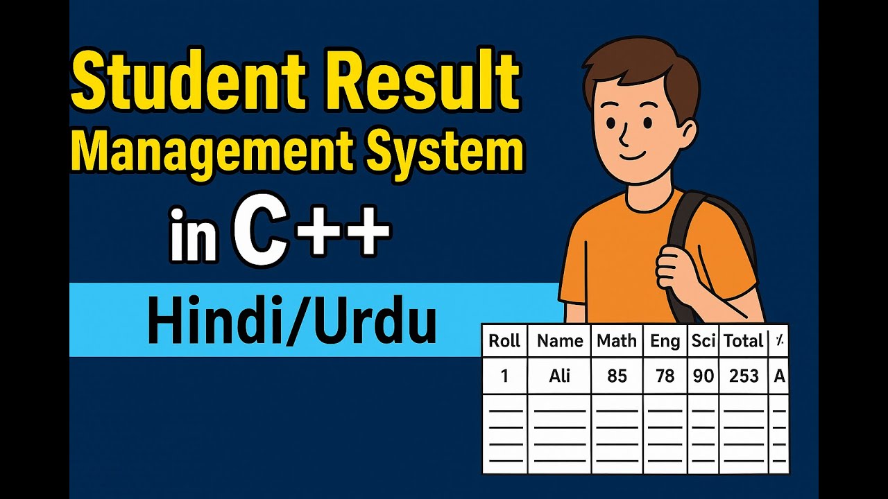 Student Result Management System in C++ | Simple C++ Project for Beginners (Hindi/Urdu)