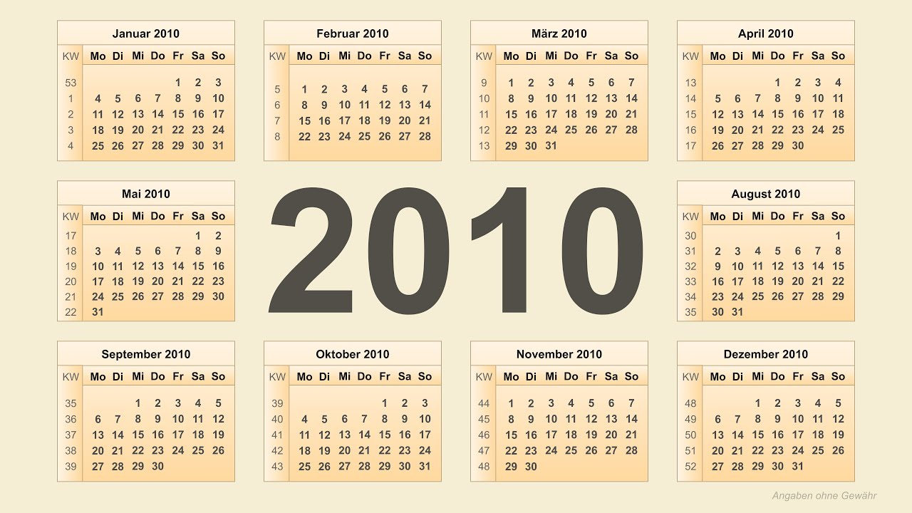 Kalender 2010