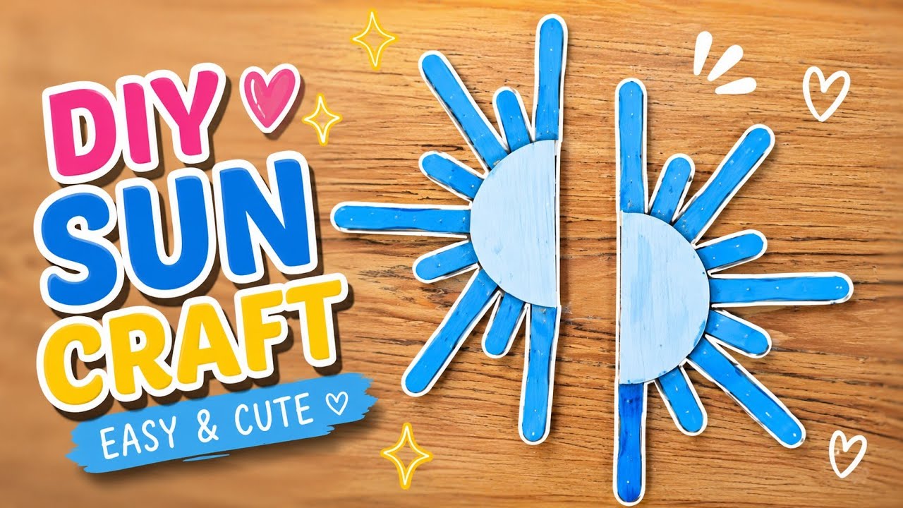 DIY Sun Craft 🌞 | Easy Popsicle Stick Craft Idea
