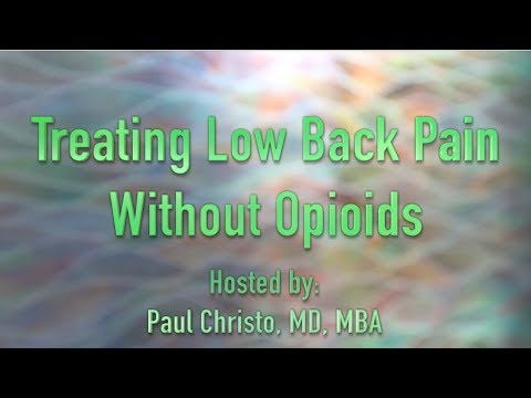 Treating Lower Back Pain Without Opioids