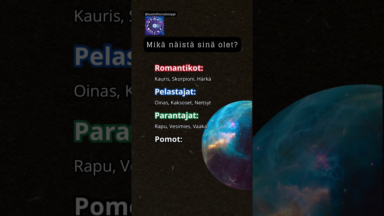 Kerro kommenteissa, osuuko! 🙏❤️ #astrologia #horoskoopit #horoskoopitsuomi #tarot #suomi #finland