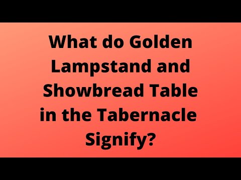 Tabernacle golden lampstand / candlestick, the showbread table in Exodus 25 of the Bible. Sanctuary