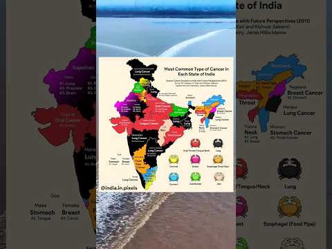 Most Common Type of Cancer in Each State of India 🇮🇳| ♋🦀♋🦀#shorts #cancer #india #short