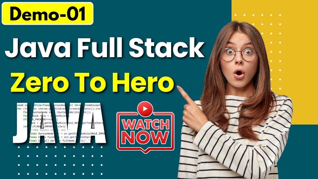 Java Full Stack Demo 01 | Full Stack Java Developer Tutorial | Zero To Hero | Harsha Trainings