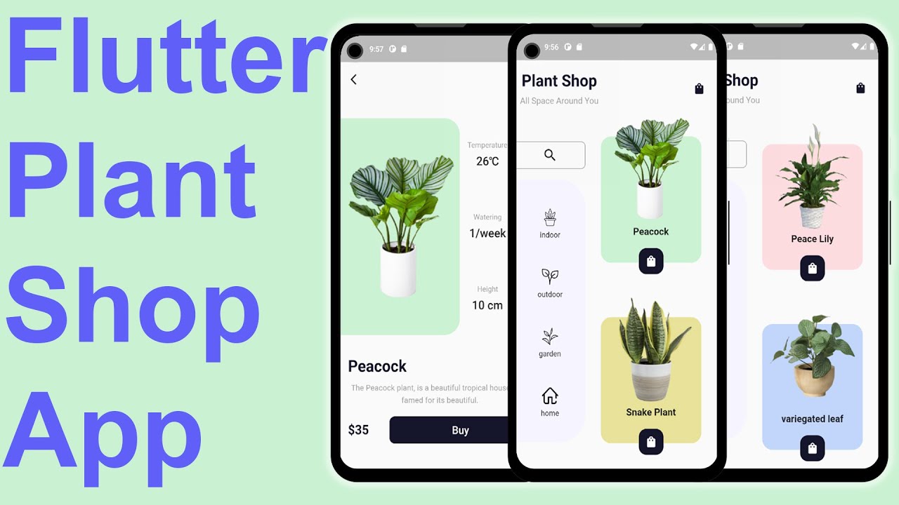 Flutter Plant Shop App | Flutter UI | Plants Ecommerce App  | Flutter Speed Code