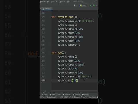 Python logo using Python Turtle 🐢