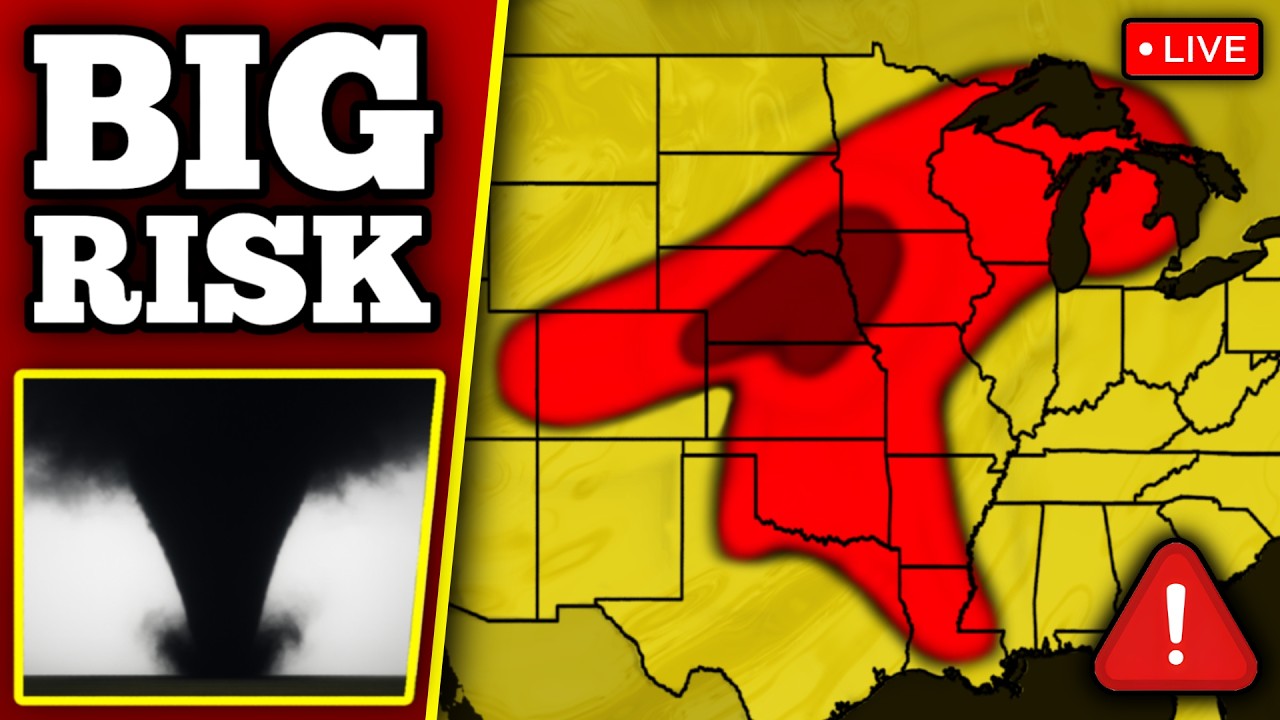 🔴 BREAKING TORNADO THREAT COVERAGE - Strong Tornadoes Possible With LIVE Storm Chasers...