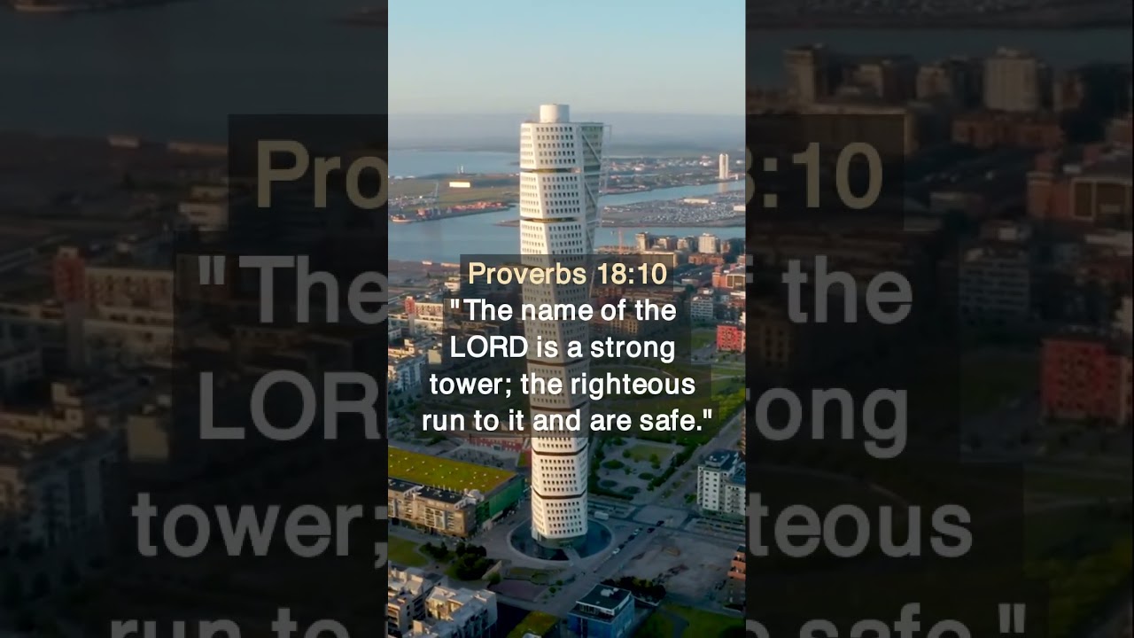 Encouraging Bible Verses - Proverbs 18:10 - The Name of the Lord is a Strong Tower
