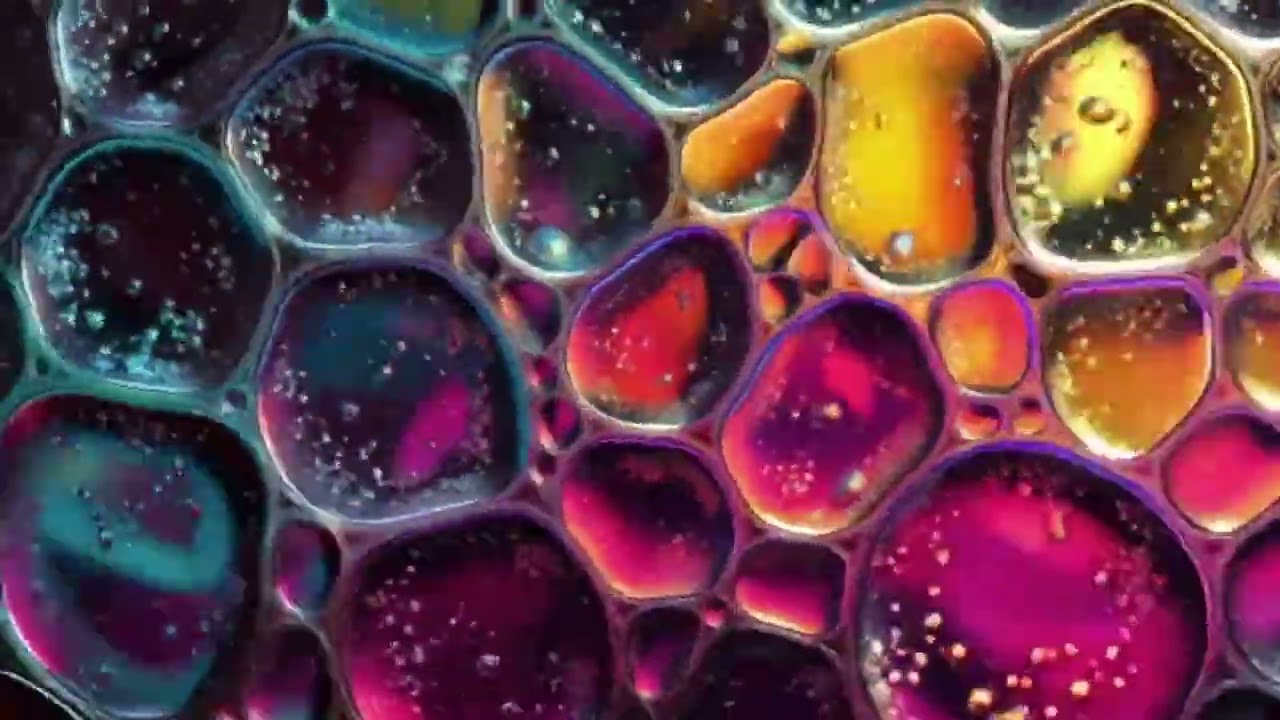 Colorful Water Bubbles Aura Screensaver Background | Wall Art 4k