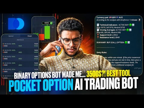 BINARY OPTIONS BOT MADE ME 3500$? BEST TOOL POCKET OPTION AI TRADING BOT