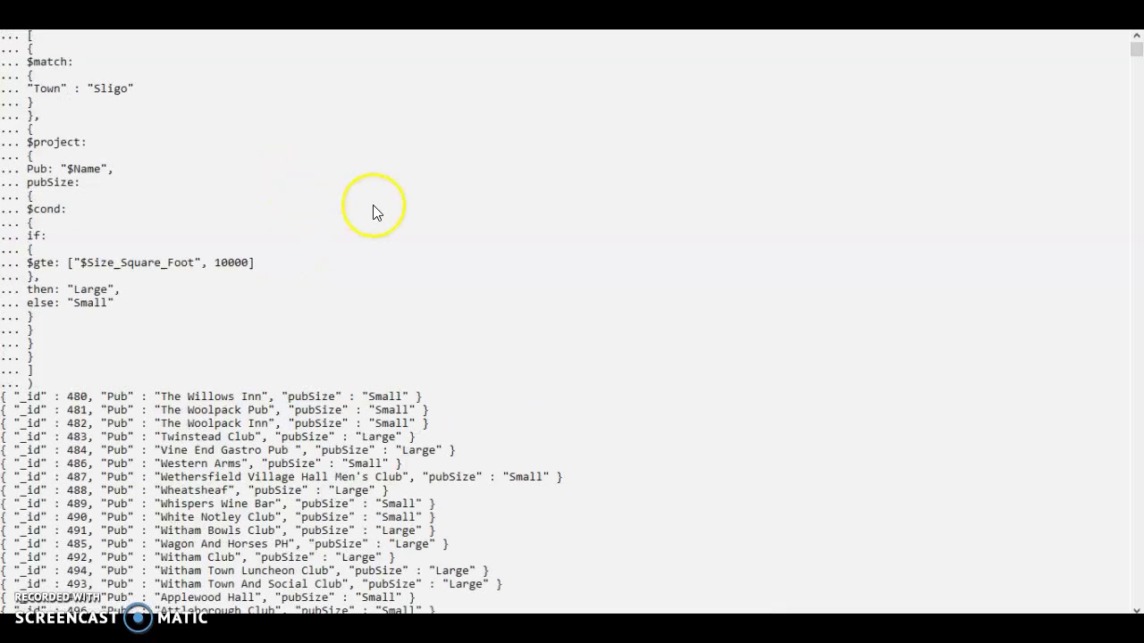 MongoDB Aggregation Example ($match, $project, $cond)