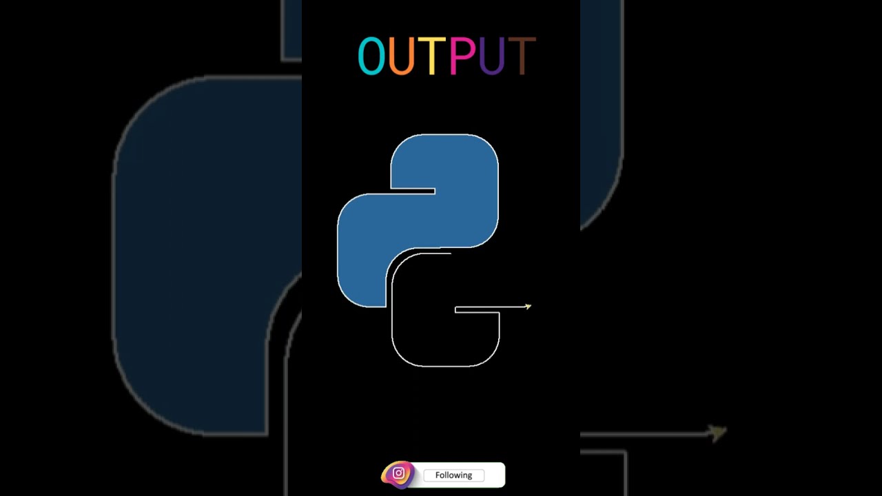 🔥Python programming language logo using python | How to create a python logo using python #shorts