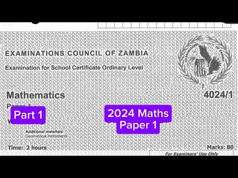 2024 G12 ECZ Maths paper 1