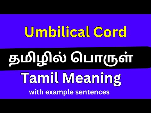 Umbilical Cord meaning in Tamil/Umbilical Cord தமிழில் பொருள்