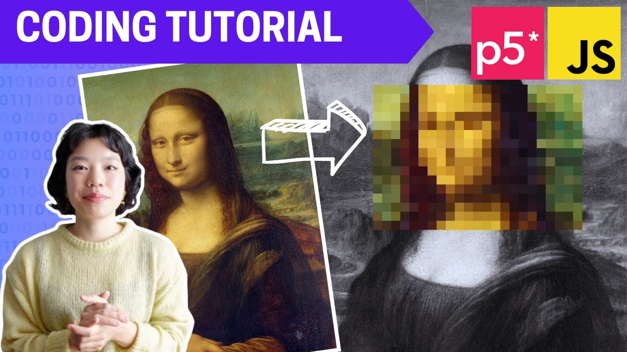 p5.js Coding Tutorial | Image Manipulation - Pixelated Techniques