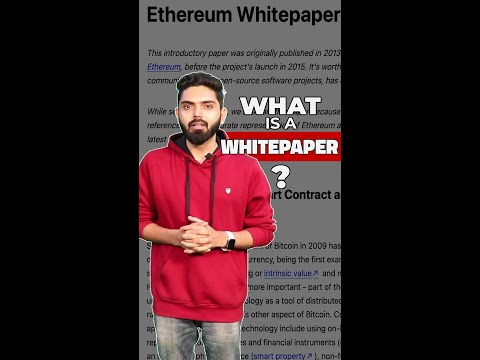What is Whitepaper in Crypto | Explained in 1 Minute #shorts #youtubeshorts