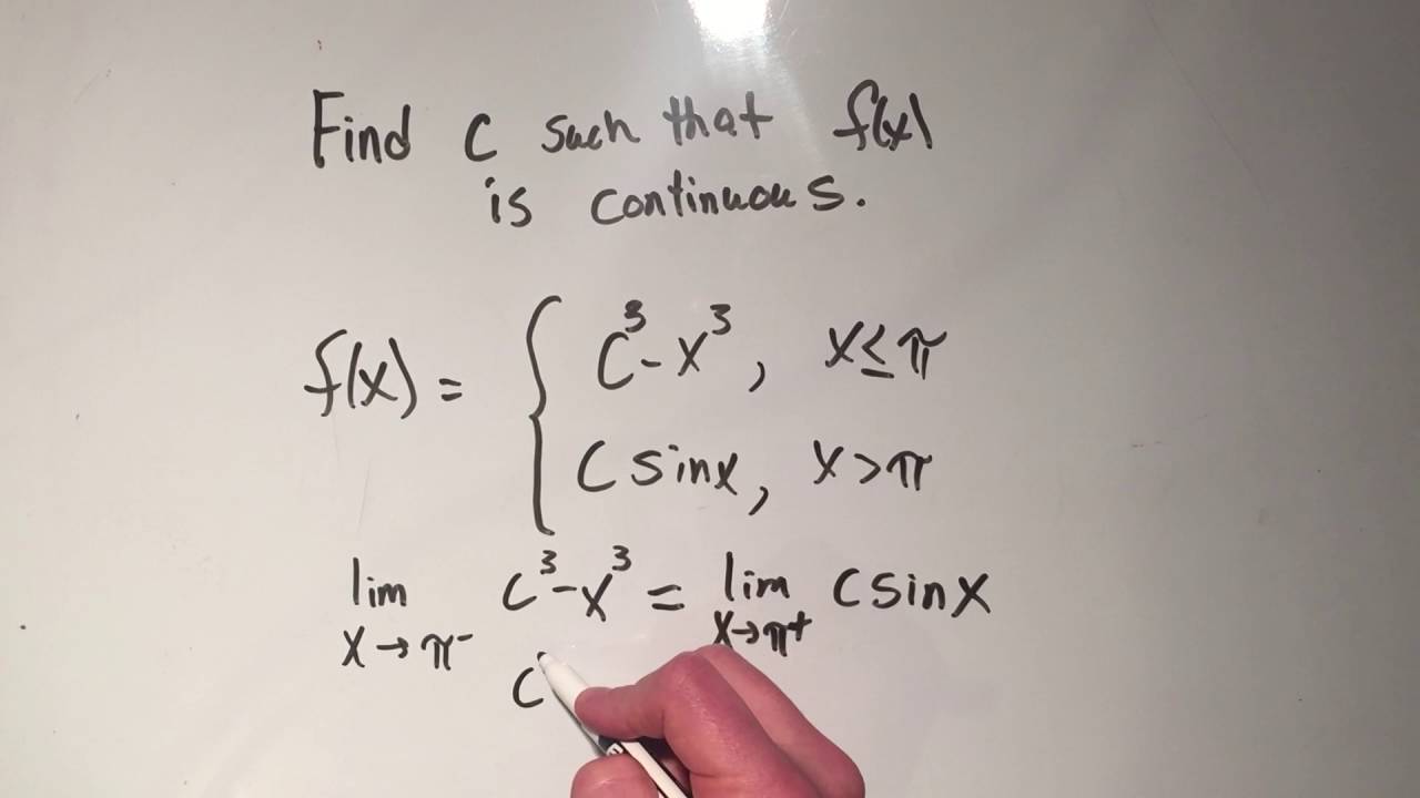 Continuity Example Problem