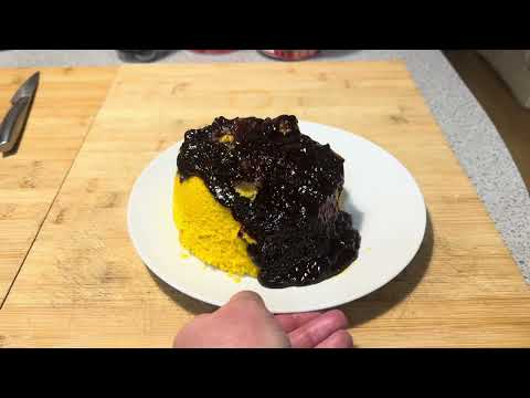Tonights treat, homemade Jam Sponge Pudding with fruit from our allotment.