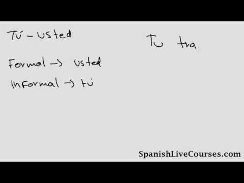 Difference Between Usted and Tu - Spanish Live