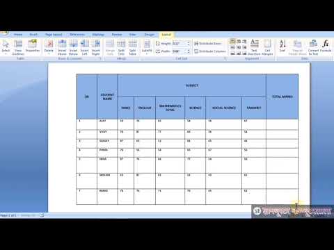 Text Alignment in Table in Hindi