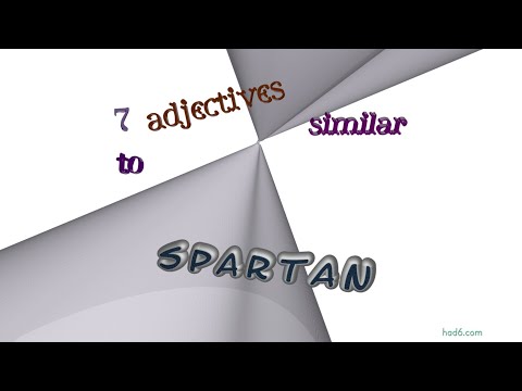 spartan - 14 adjectives meaning spartan (sentence examples)
