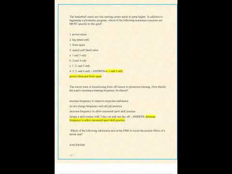 NSCA CSCS CERTIFICATION TEST LATEST 2025 WITH 100 REAL EXAM PREP QUESTIONS AND CORRECT VERIFIED ANSW