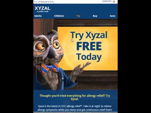 Free sample of Xyzal Allergy 24HR! New freebie (2021) Get yours today!