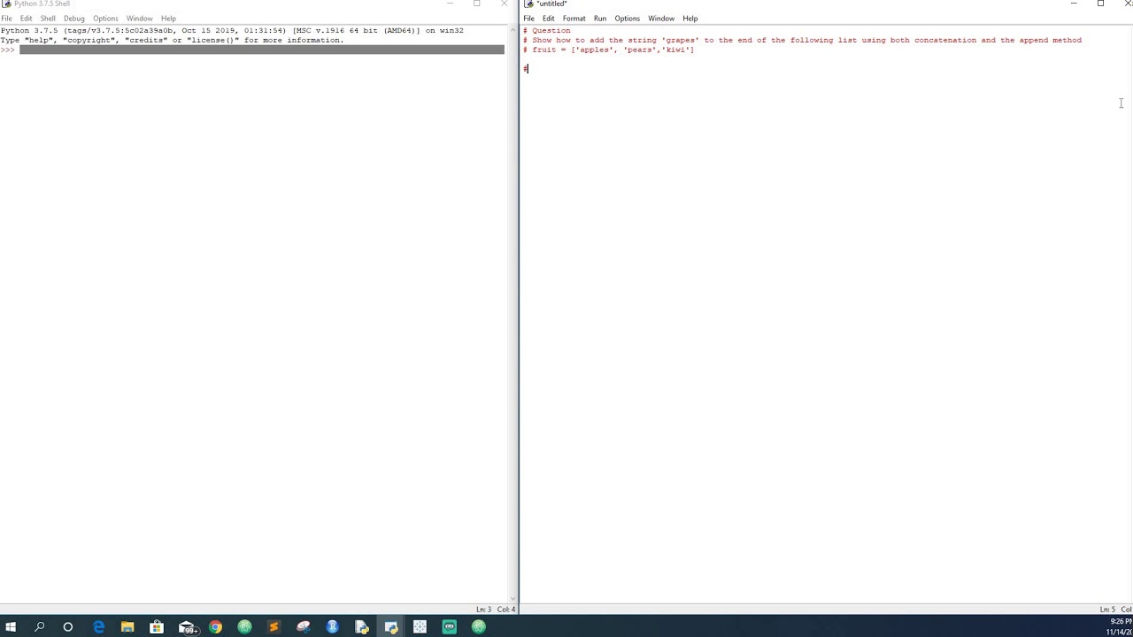 Adding a String to a List in Python